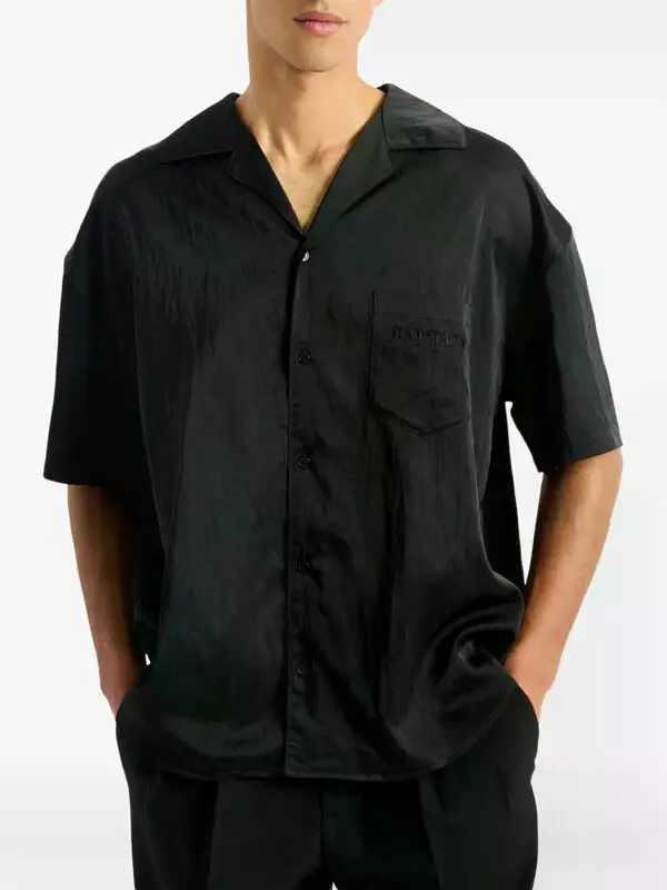 Balmain Paris Shirt In Textured Nylon