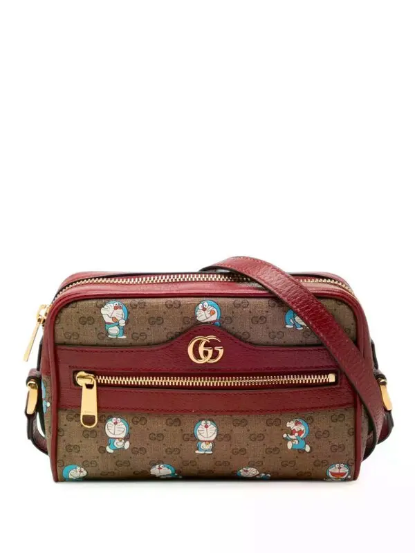 Gucci 2000-2015 Mini Gg Supreme Doraemon Camera Bag Crossbody Bag - Neutrals