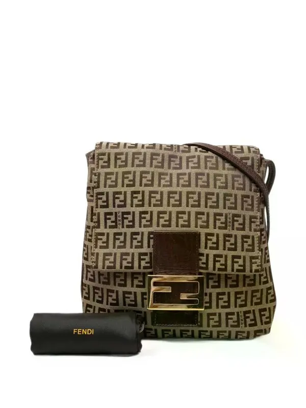 Fendi 2000-2010 Zucchino Canvas Crossbody Bag
