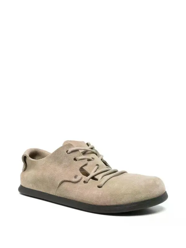 BIRKENSTOCK Montana Lace-up Suede Clogs - Neutrals