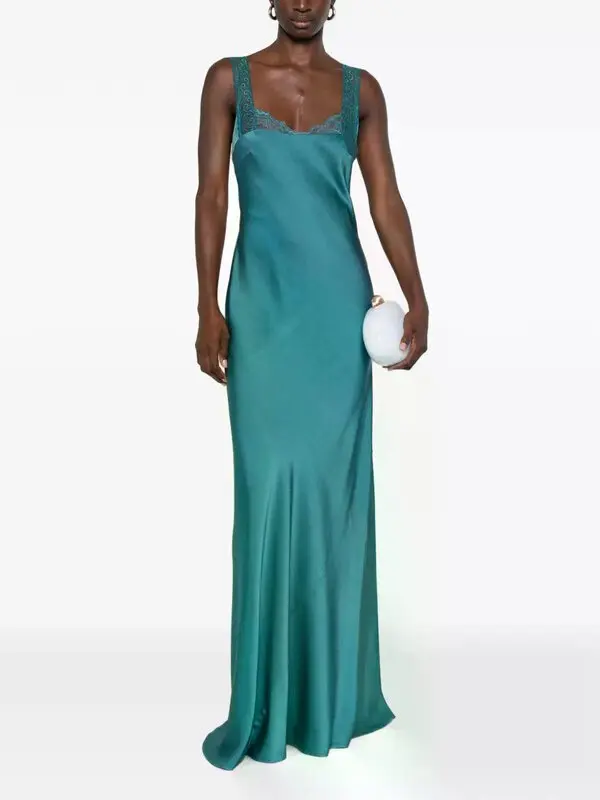 FORTE_FORTE Lace-trim Maxi Dress