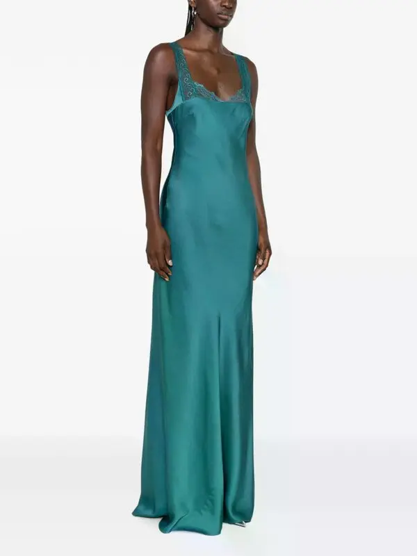 FORTE_FORTE Lace-trim Maxi Dress