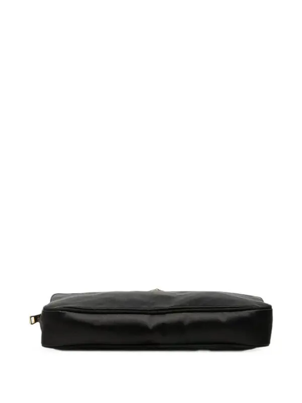 Prada 2013-2026 Satin Multi Zip Pouch Clutch Bag