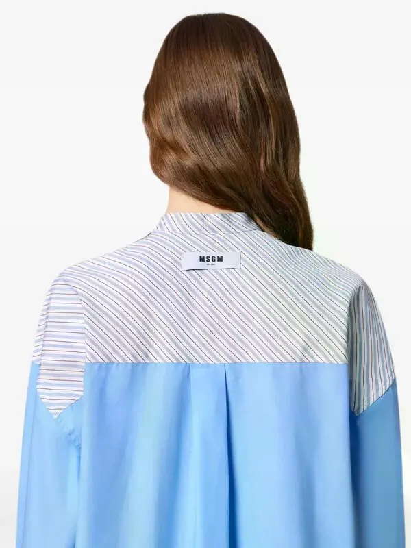 MSGM Paneled Cotton Shirt