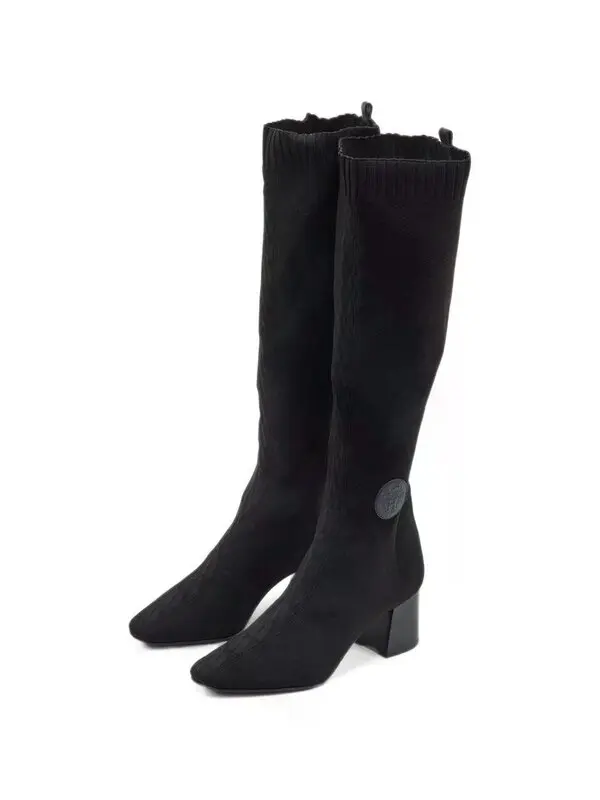 Hermès Fontaine Knit´knee-high Boots
