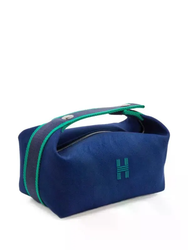 Hermès Bride-a-brac Toile H Canvas Pouch - Blue