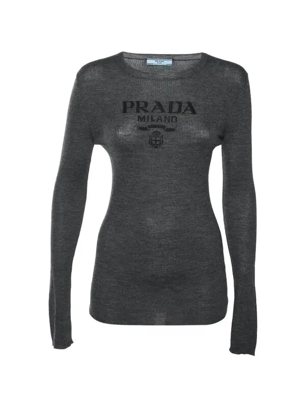 Prada Logo Crew Neck Knit
