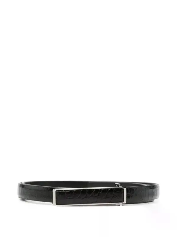 TOM FORD Crocodile-effect Plaque-buckle Belt