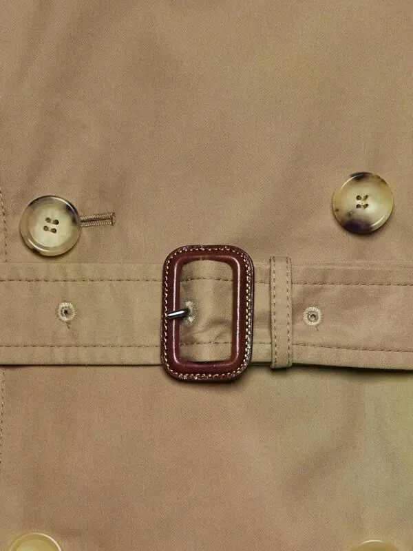Gucci Beige Cotton Double-breasted Trench Coat - Neutrals