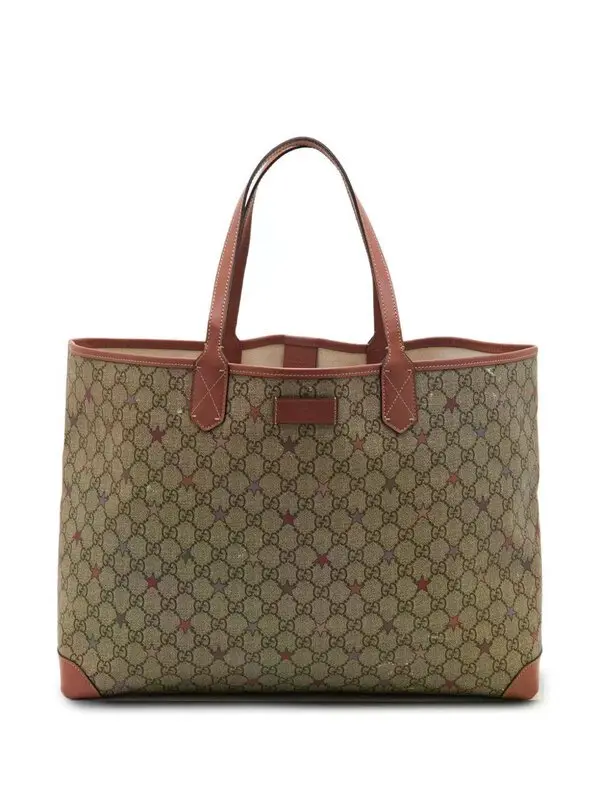 Gucci Gg Supreme Stars Tote Bag - Neutrals