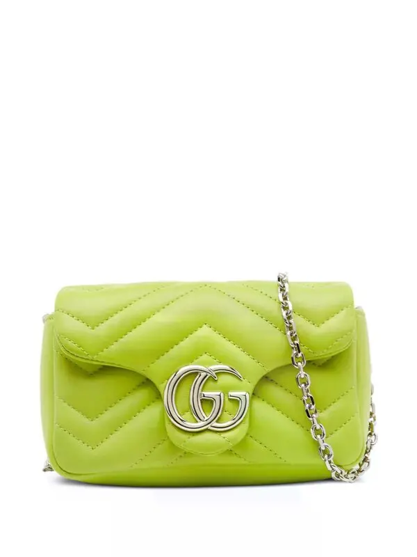 Gucci Gg Marmont Matelassé Shoulder Bag - Green