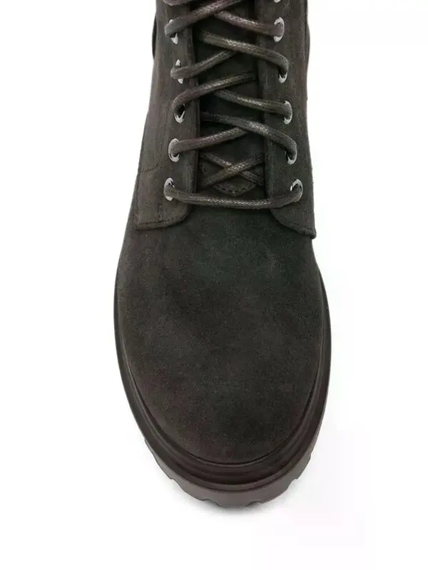 LE SILLA Lace-up Suede Ankle Boots