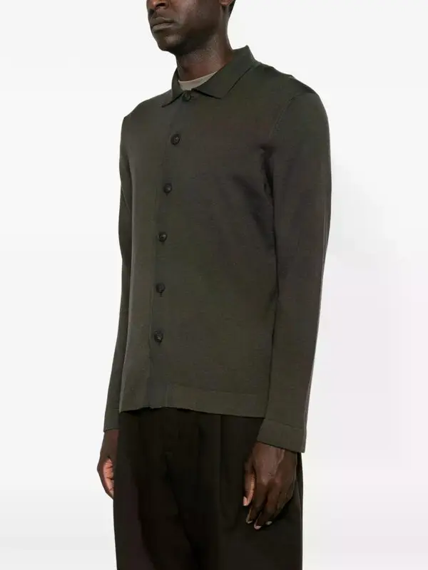 GRAN SASSO Virgin Wool Button-up Cardigan - Grey