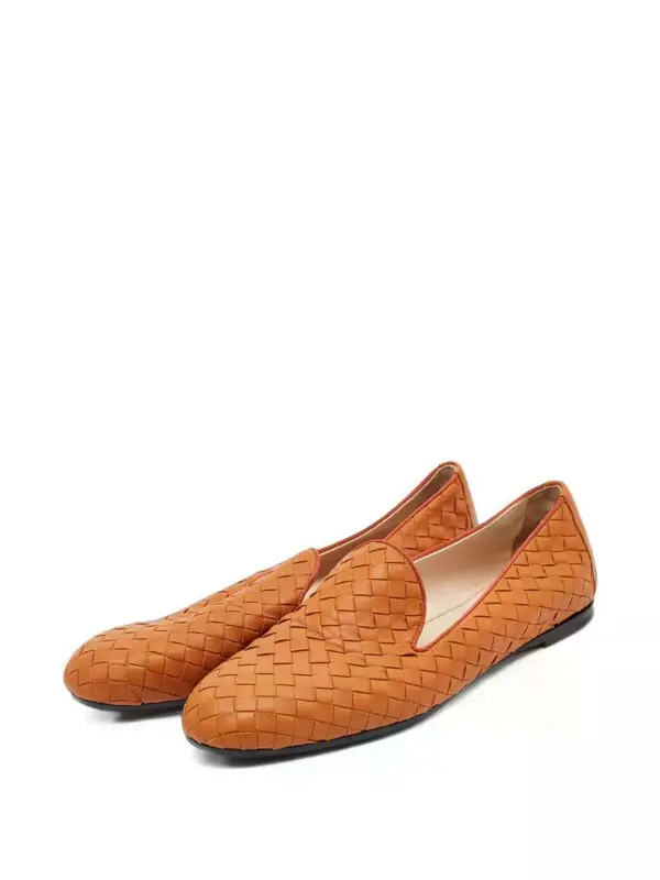 Bottega Veneta Intrecciato Round-toe Loafers