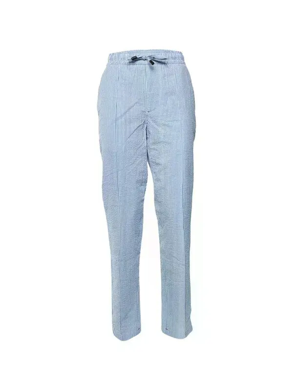 Isaia Striped Drawstring Trousers
