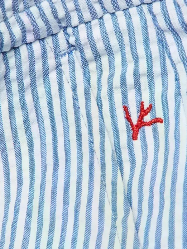 Isaia Striped Drawstring Trousers