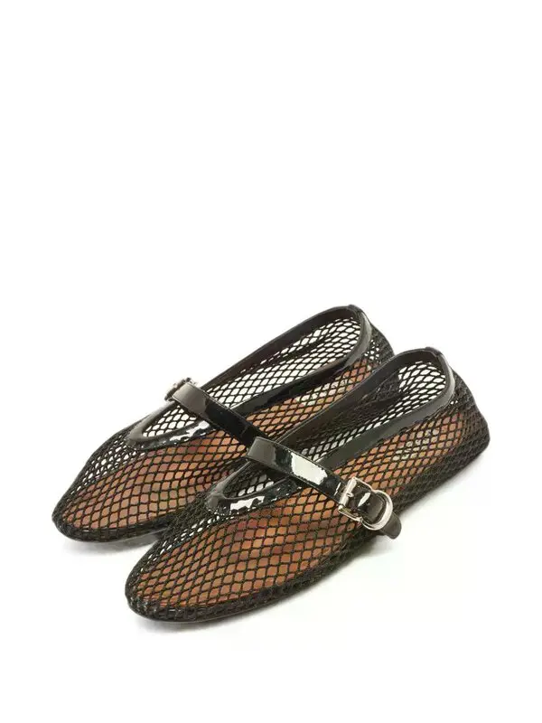 Alaïa Fishnet Buckle-fastening Ballet Flats