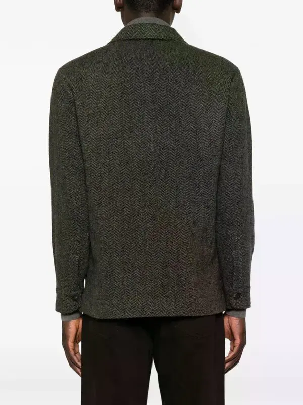 GRAN SASSO Herringbone-weave Wool Jacket