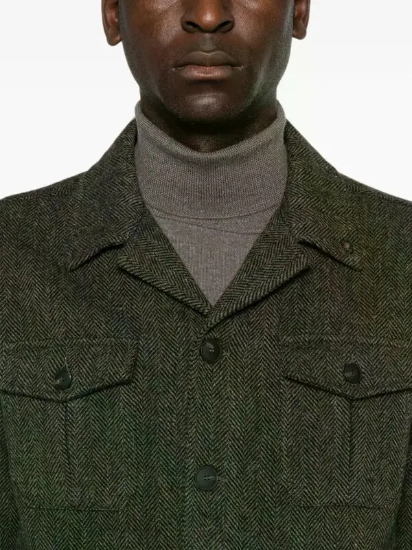 GRAN SASSO Herringbone-weave Wool Jacket