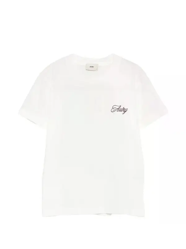 AUTRY Logo Embroidered Cotton T-shirt