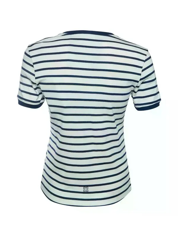 Givenchy Striped Embroidered Logo T-shirt