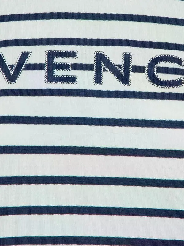 Givenchy Striped Embroidered Logo T-shirt