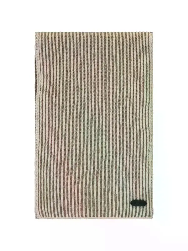 MOORER Ribbed-knit Scarf - Brown