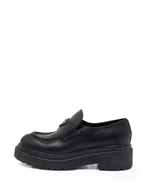 Prada Triangle Platform Loafers