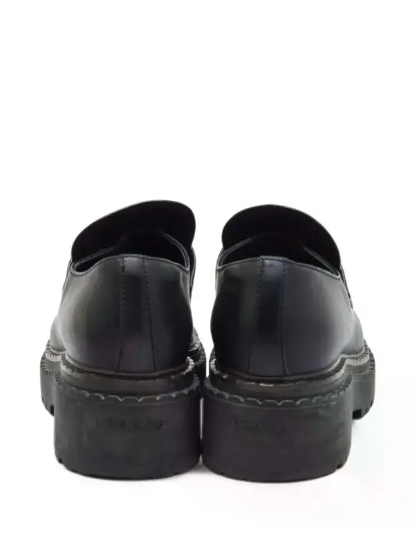 Prada Triangle Platform Loafers