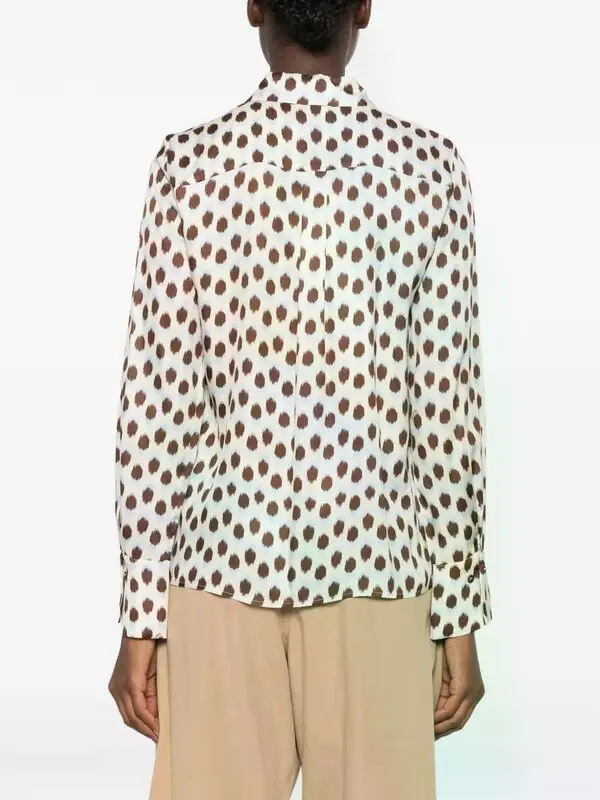 I BLUES Abstract Print Long Sleeve Shirt