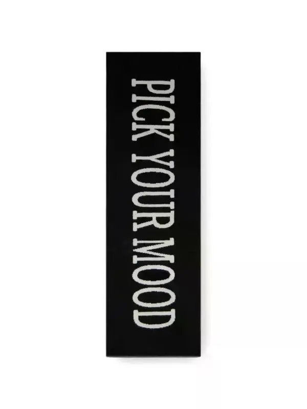 Alberta Ferretti Slogan-intarsia Knitted Scarf