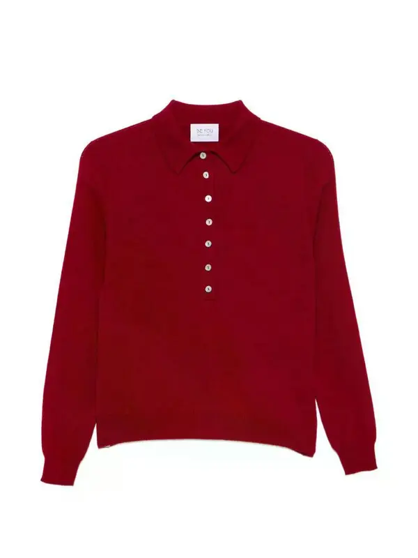 BEYOU Button-down Polo Sweater