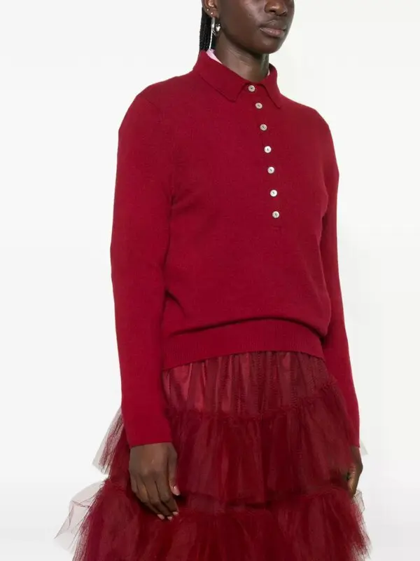 BEYOU Button-down Polo Sweater