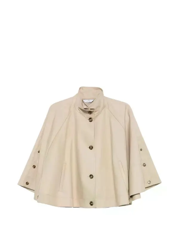 Max Mara Cotton Gabardine Cape - Neutrals