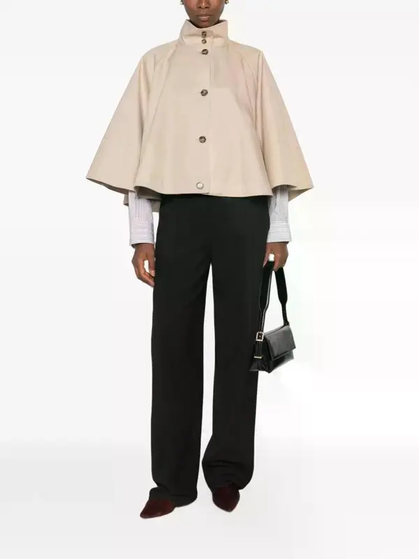 Max Mara Water-repellent Gabardine Cape - Neutrals