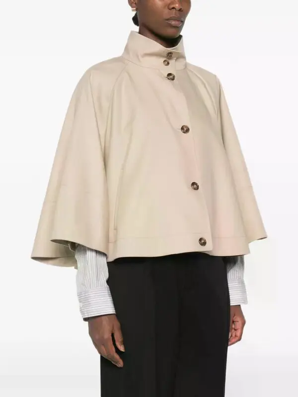 Max Mara Water-repellent Gabardine Cape - Neutrals