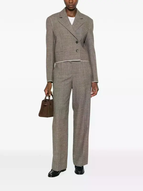 TELA Marl-effect Raw-edge Trousers