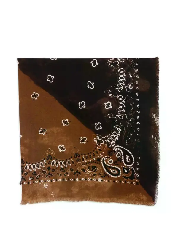 Destin Paisley-print Scarf - Brown