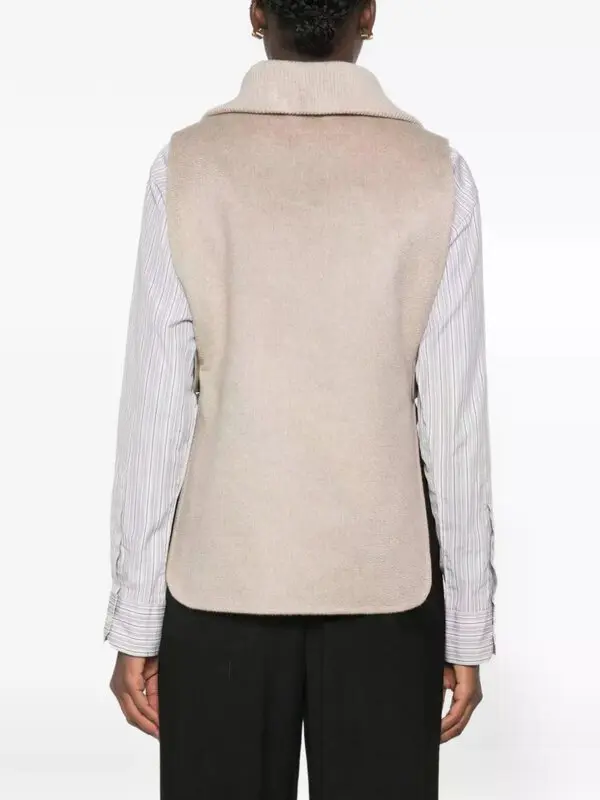 Max Mara Gela Cashmere Zipped Gilet - Neutrals