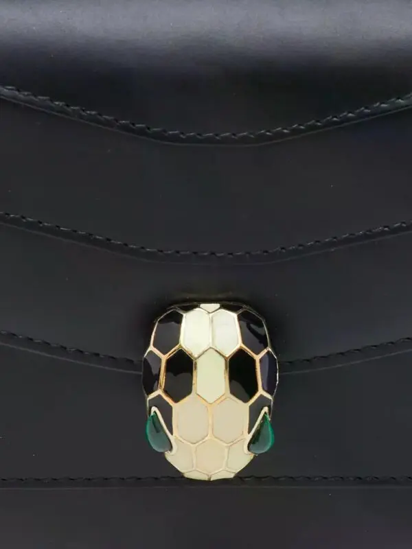 BVLGARI Serpenti Leather Shoulder Bag