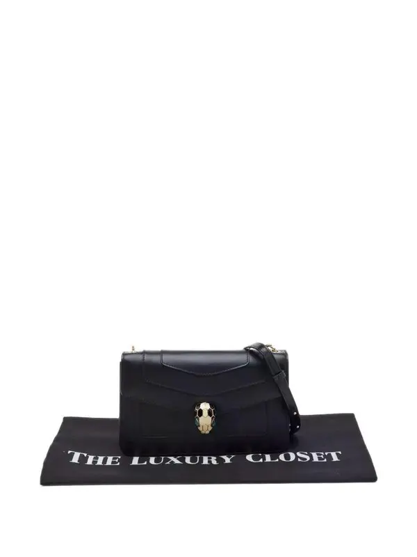 BVLGARI Serpenti Leather Shoulder Bag