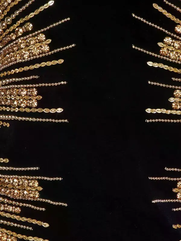 Balmain Embellished Velvet Mini Dress