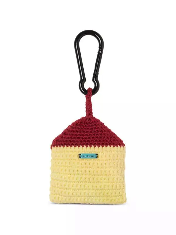 Alanui Casa Amigurumi Crochet Keyring - Yellow