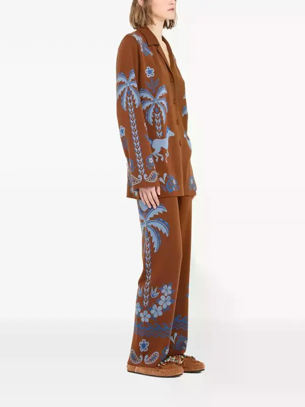 Alanui Jacquard-knit Shirt With Island Motif