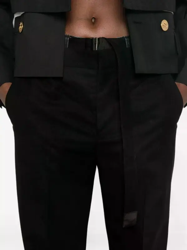 Sacai Belted Wide-leg Trousers
