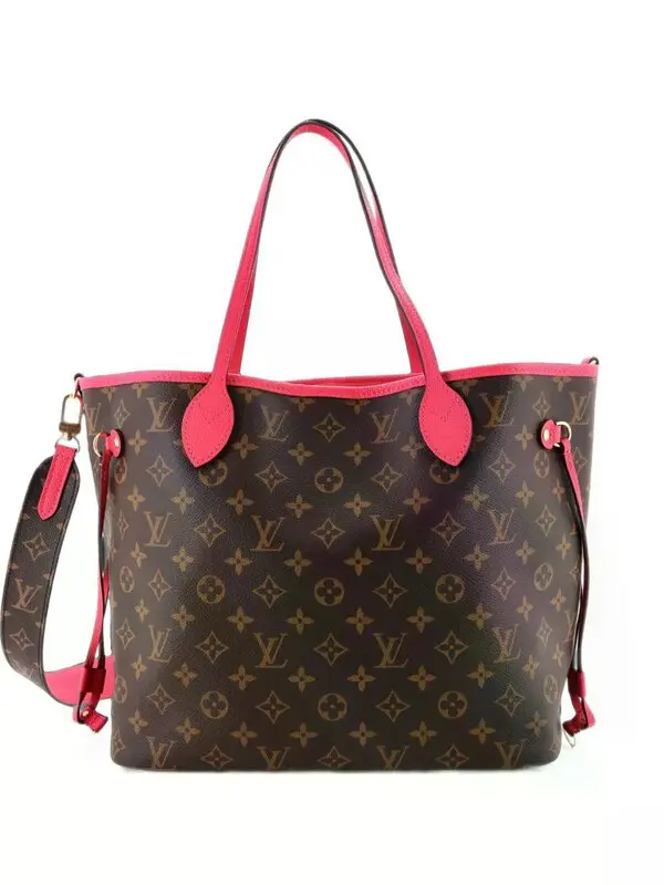 LOUIS VUITTON Neverfull Bandouliere Inside Out Monogram Canvas And Textile Mm Tote Bag - Brown