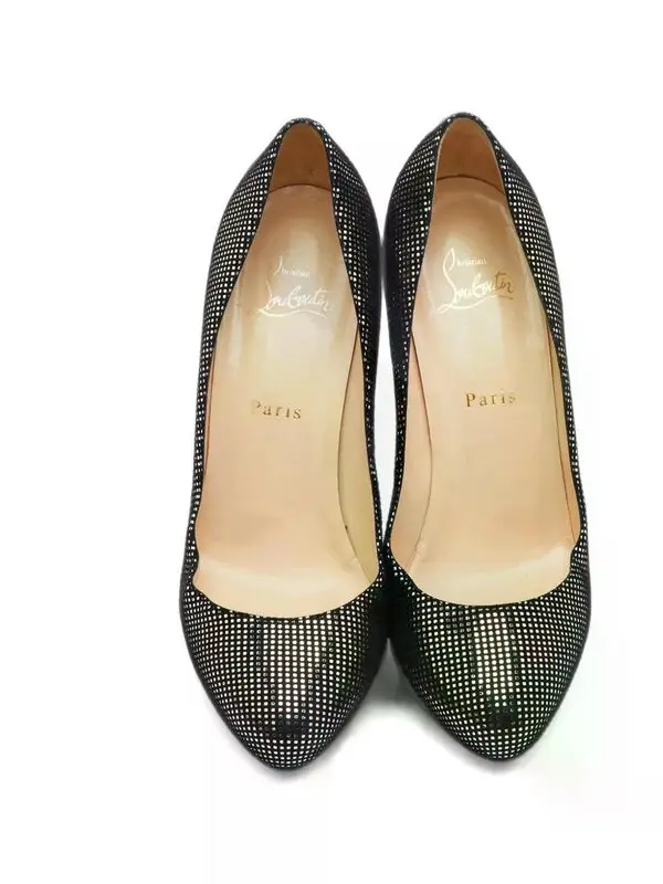 CHRISTIAN LOUBOUTIN Embossed Round-toe Pumps