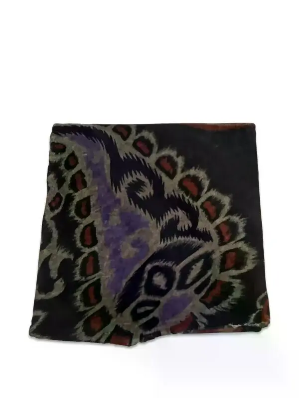 MIRROR IN THE SKY Paisley-print Frayed Scarf - Black