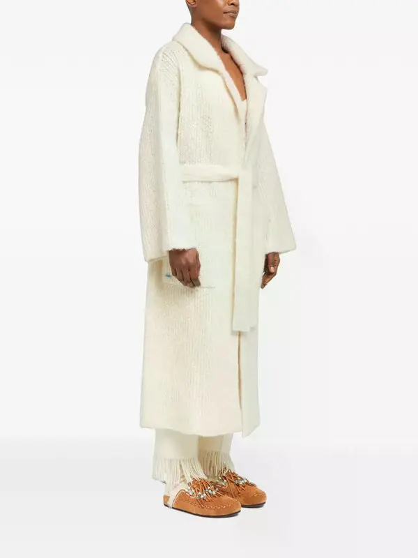 Alanui Rib-knit Belted Coat