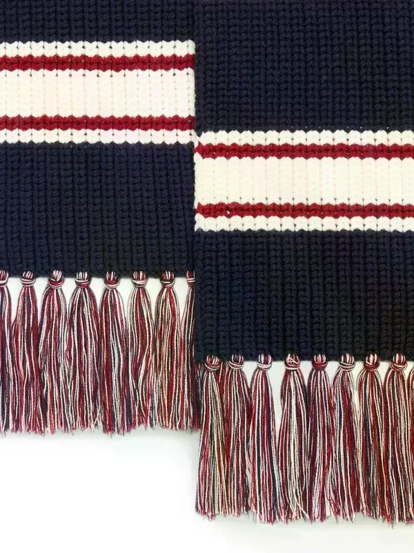 Alanui Rugby Club Striped Fringed Scarf
